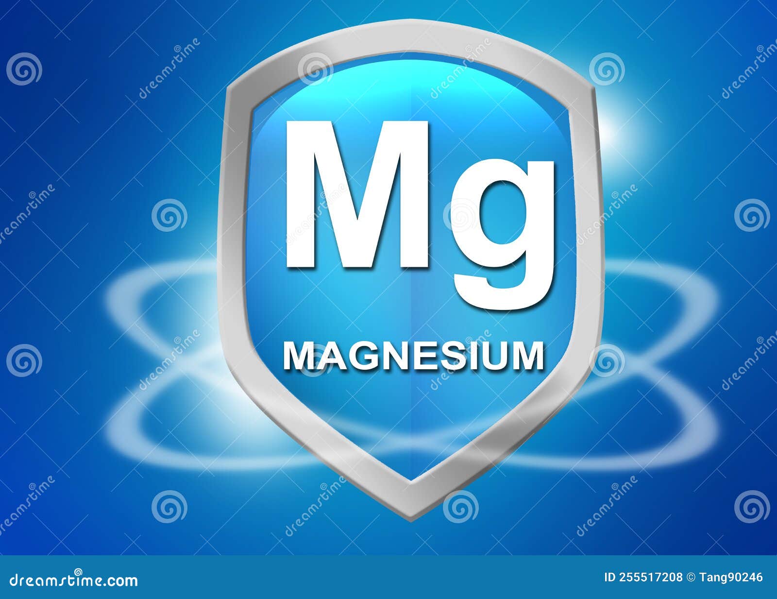 Minerals Magnesium Mg Shield for Health Concept Stock Illustration ...