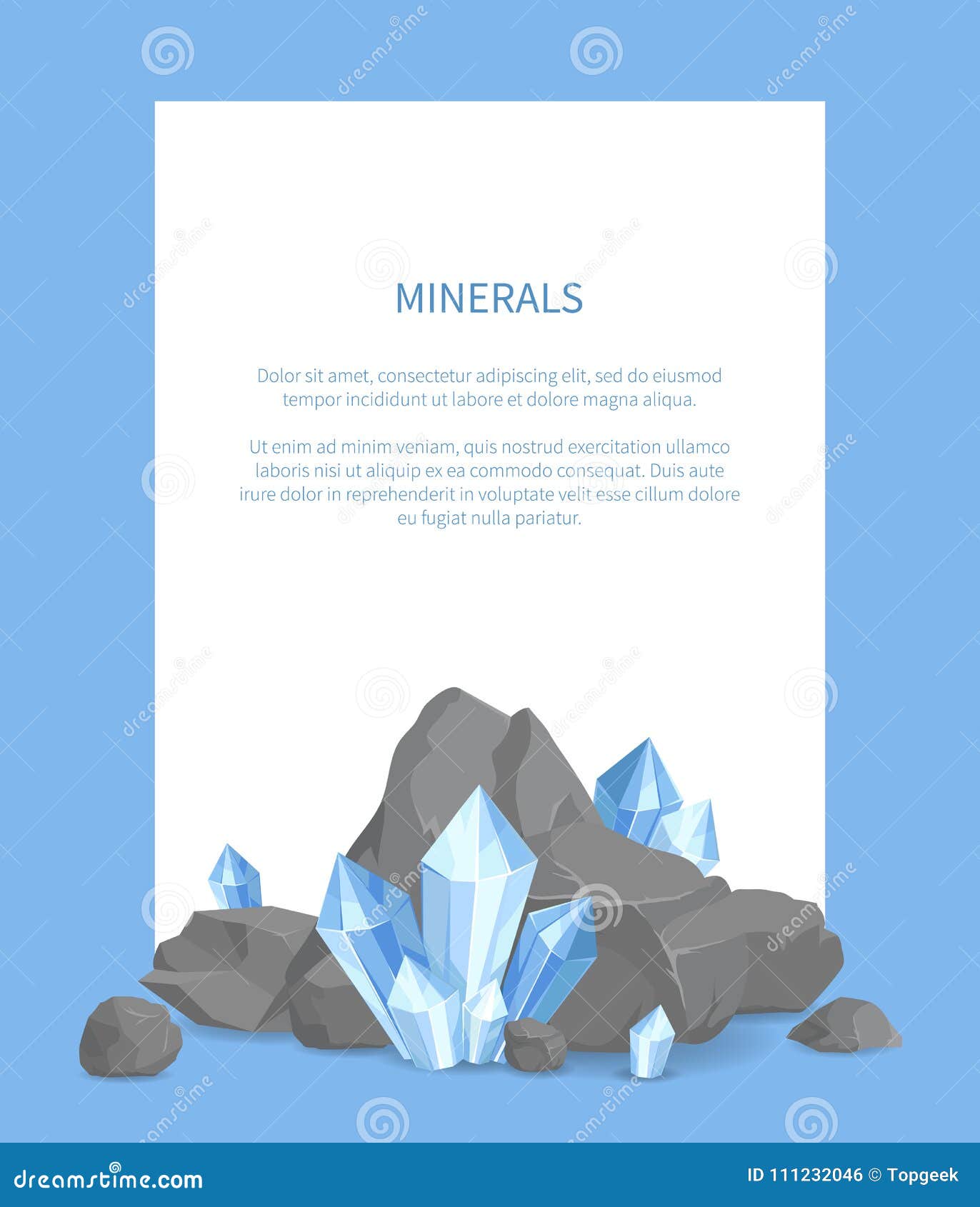 Minerals Poster with Text Vector Illustration Stock Vector ...
