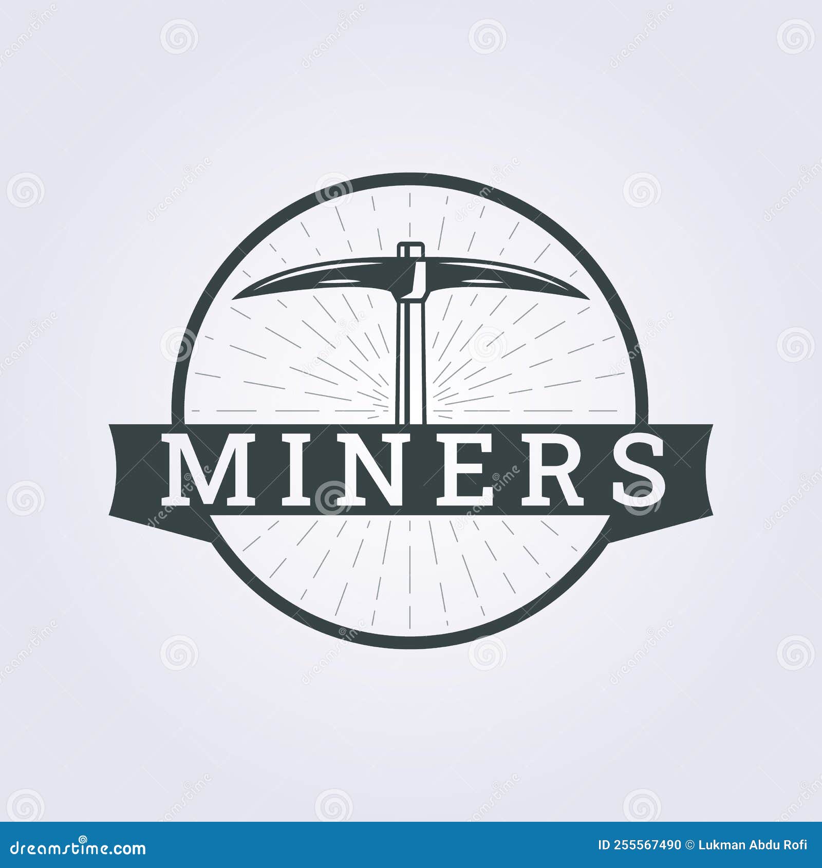 Miners Equipment Industry Logo Vector Illustration Design Stock ...