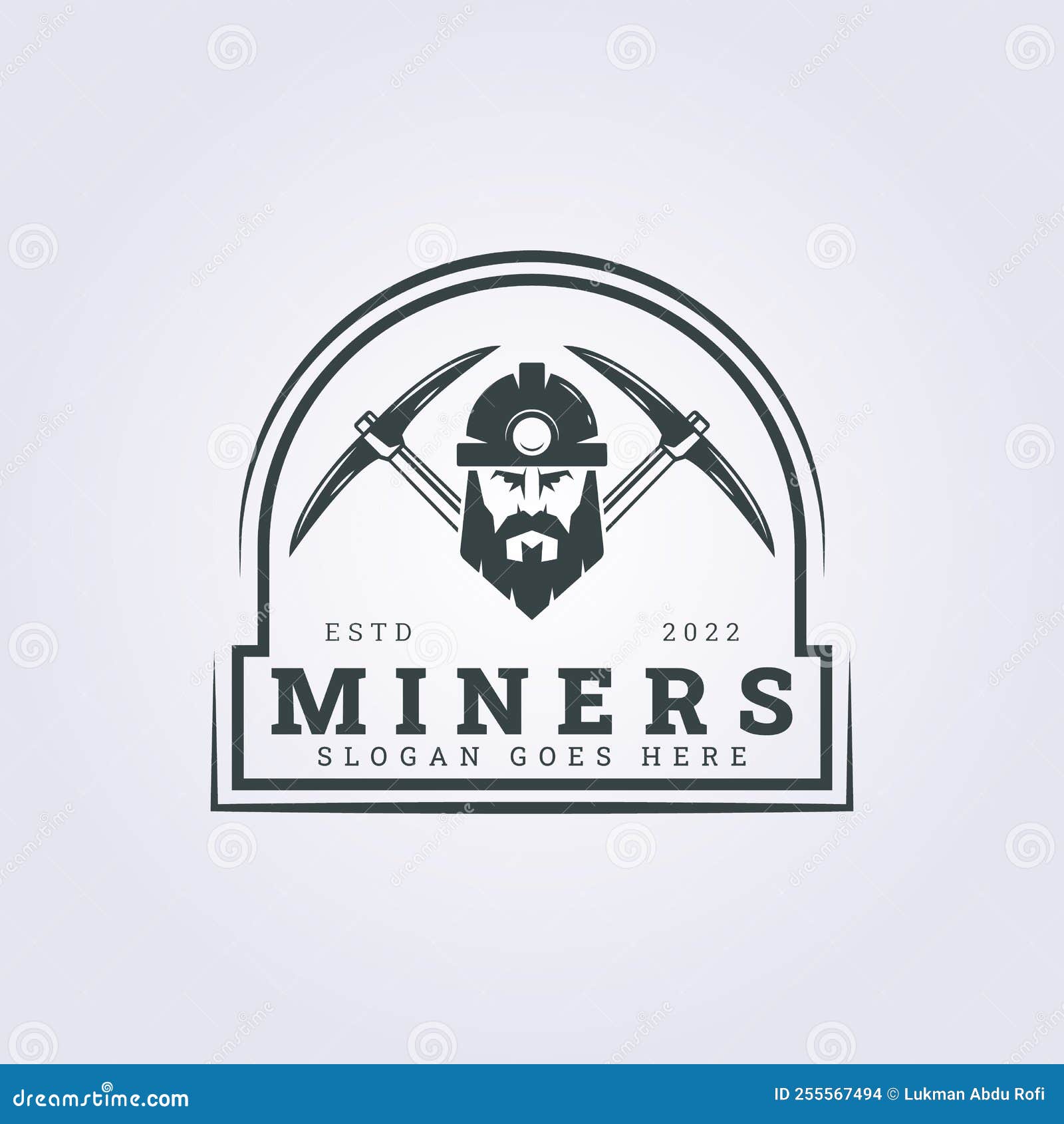 Miners Man Symbol Logo Vector Illustration Design Stock Illustration ...
