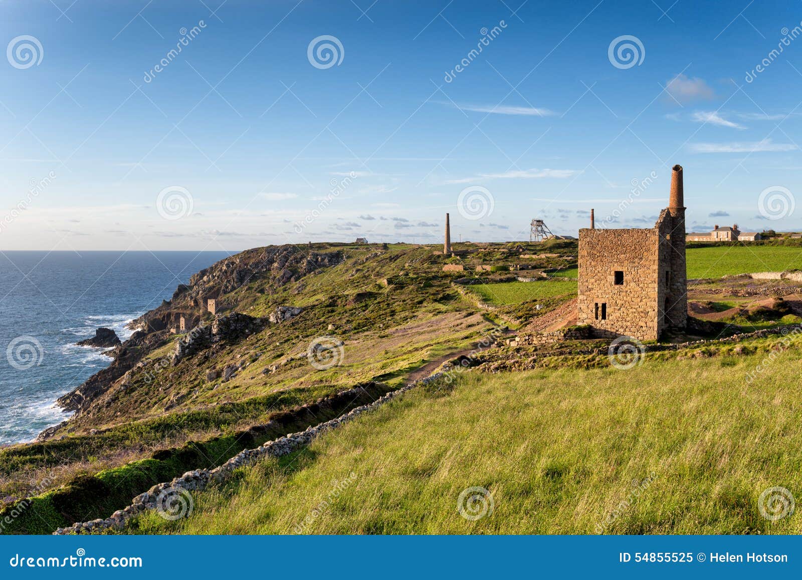 Mines at Botallack in Cornwall Stock Image - Image of scenery, cornwall ...