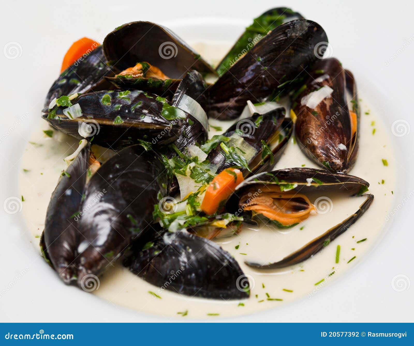 Minestra del mitilo fotografia stock. Immagine di mitilo - 20577392