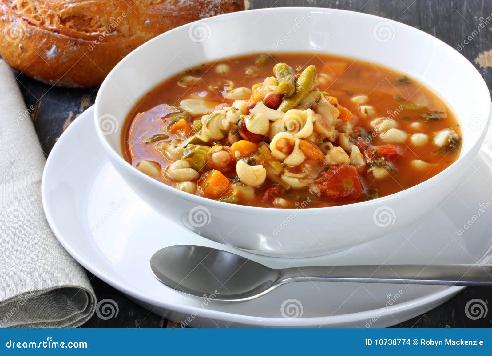 Minestrone stock photo. Image of pasta, photograph, italian - 10738774