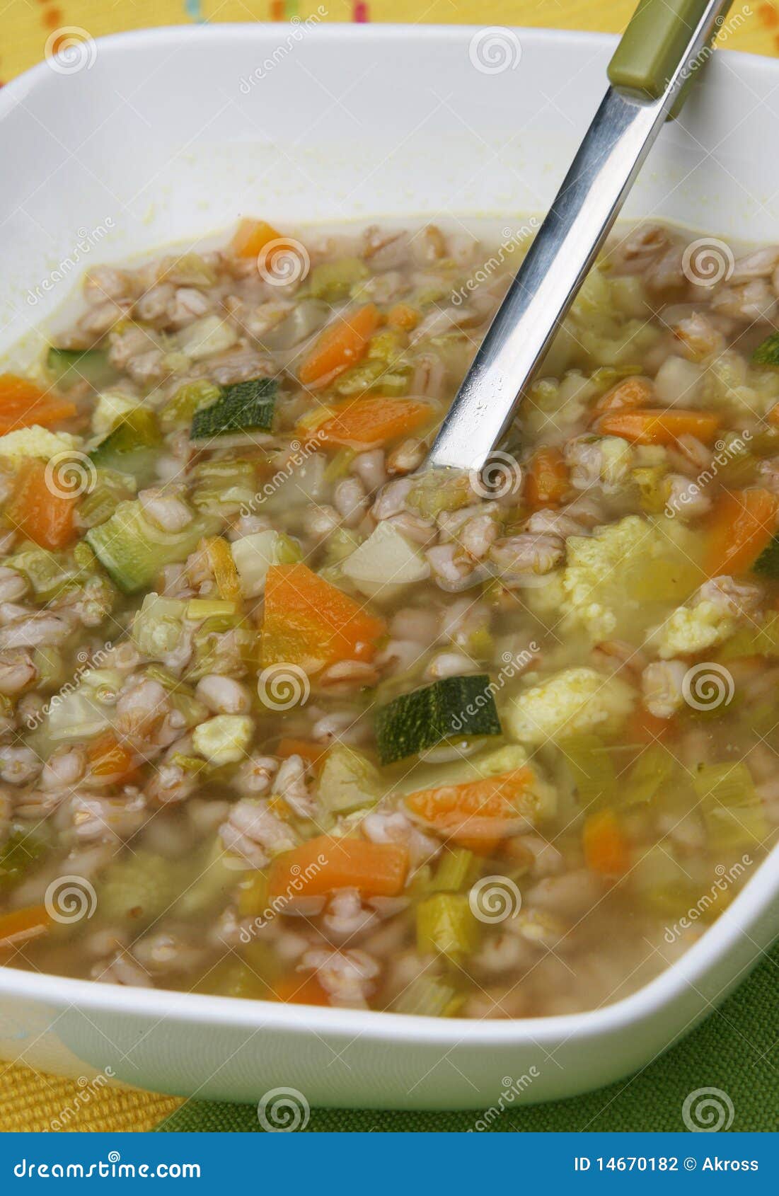 Minestrone soup stock photo. Image of barley, natural - 14670182