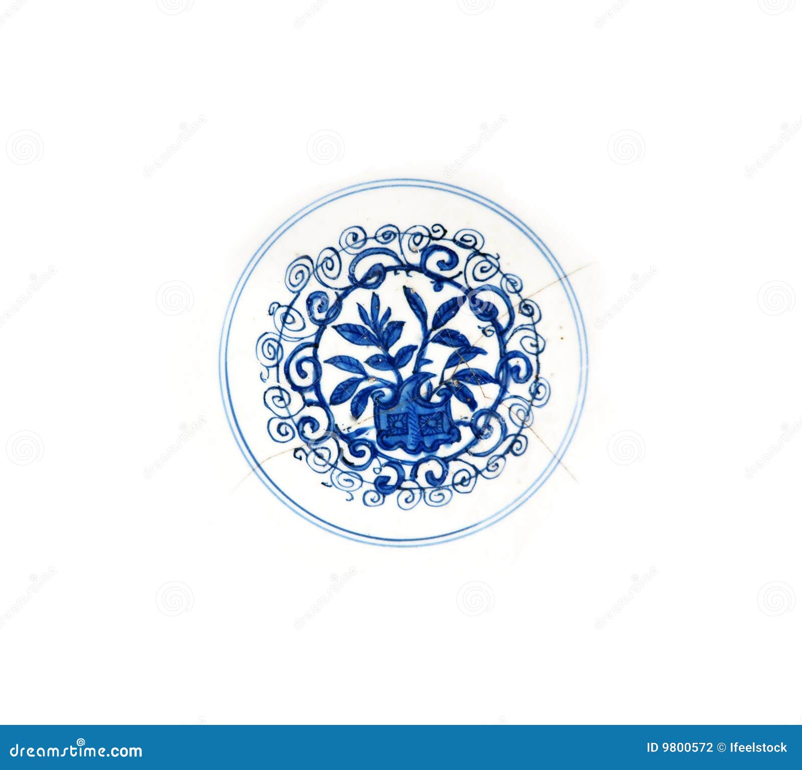 Blue ming plate detail stock photo. Image of blue, cami - 9800572