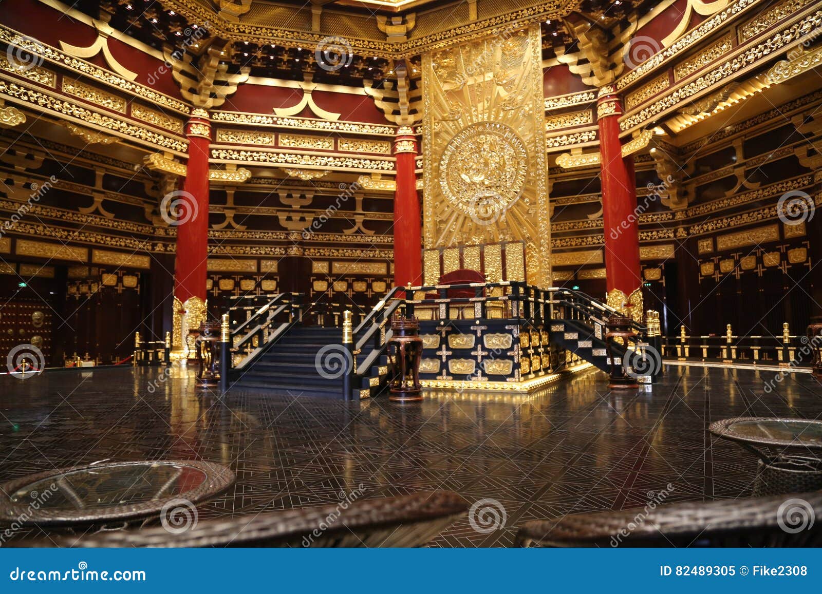 Ming Temple Interior stock image. Image of tang, luxury - 82489305