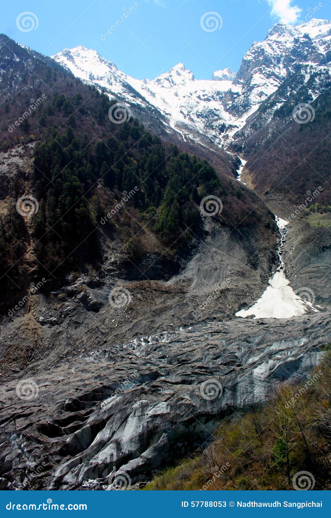 Ming-Yong Glacier, Mei-Li-Schneeberg Stockbild - Bild von kalt ...