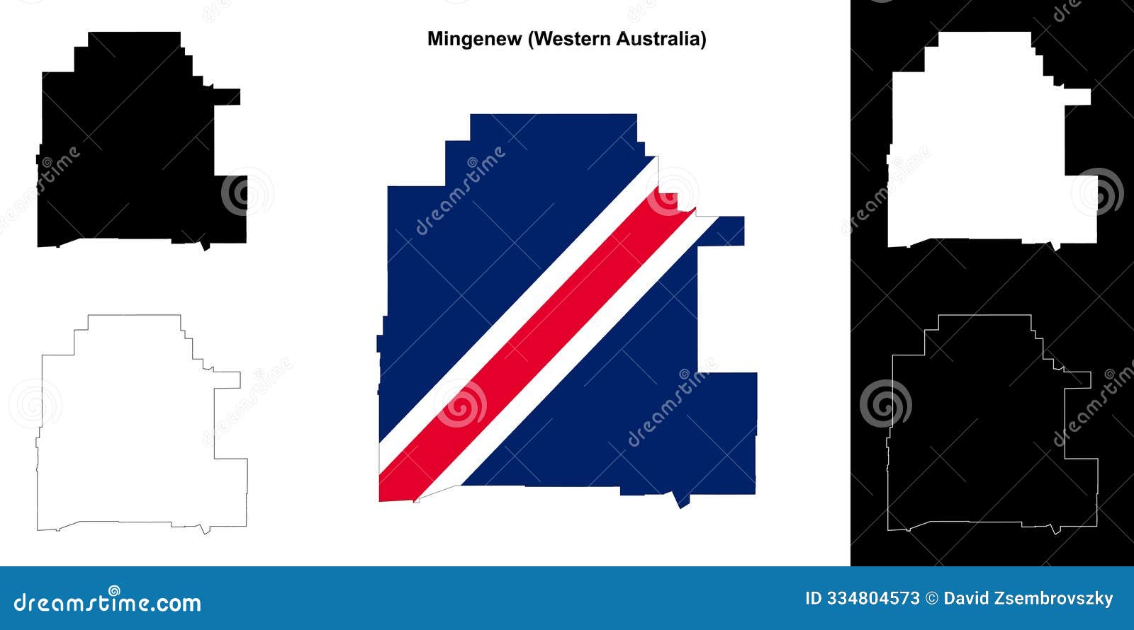 Mingenew outline map stock illustration. Illustration of australia ...