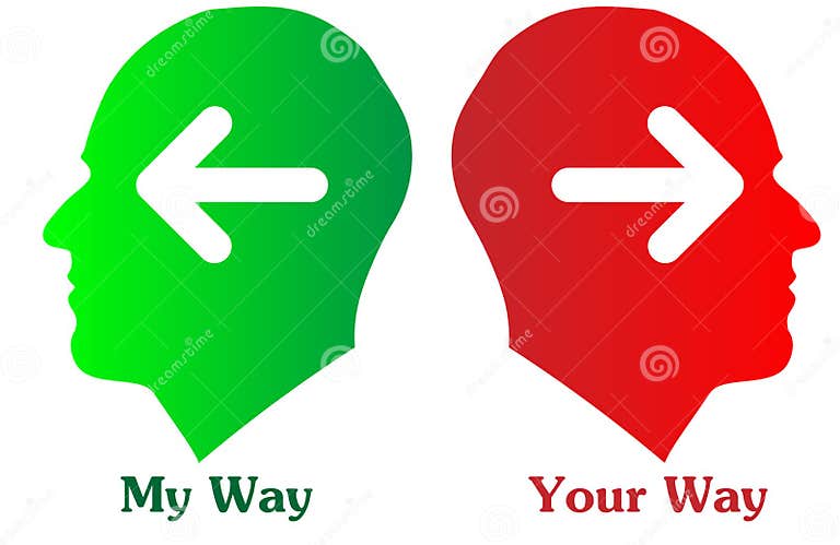 Minha Maneira E Sua Maneira Ilustração do Vetor - Ilustração de ...