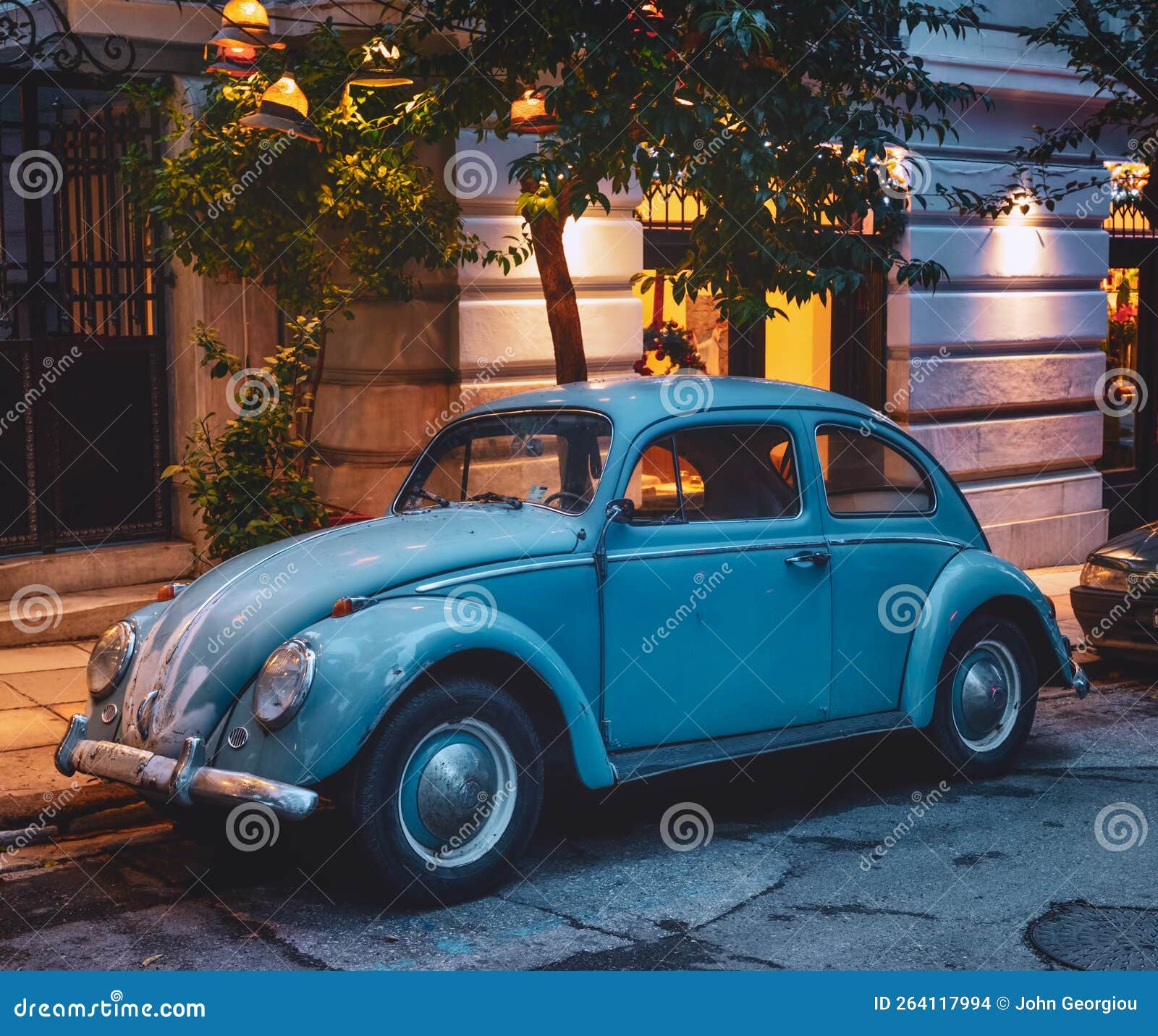 Mini Beetle Somewhere in Europe Stock Photo - Image of classic, doors ...