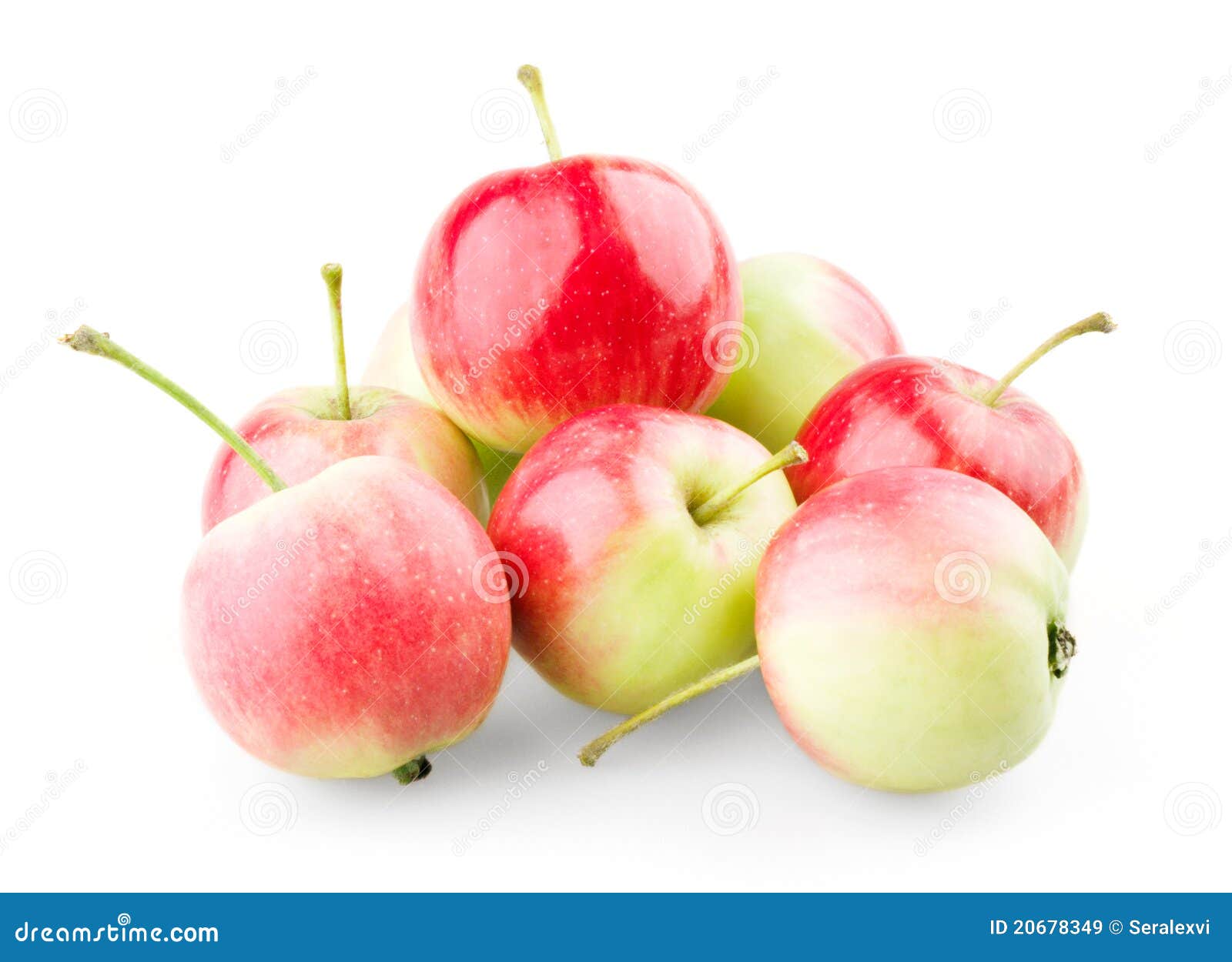 Mini apples group stock image. Image of isolated, freshness - 20678349