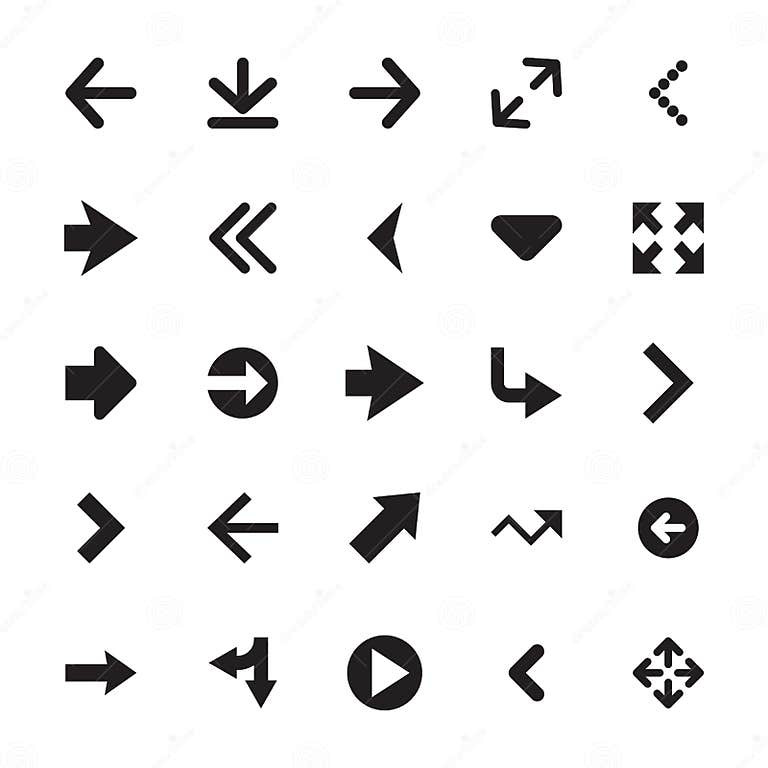 Mini Arrows Vector Icons 2 stock illustration. Illustration of reverse ...