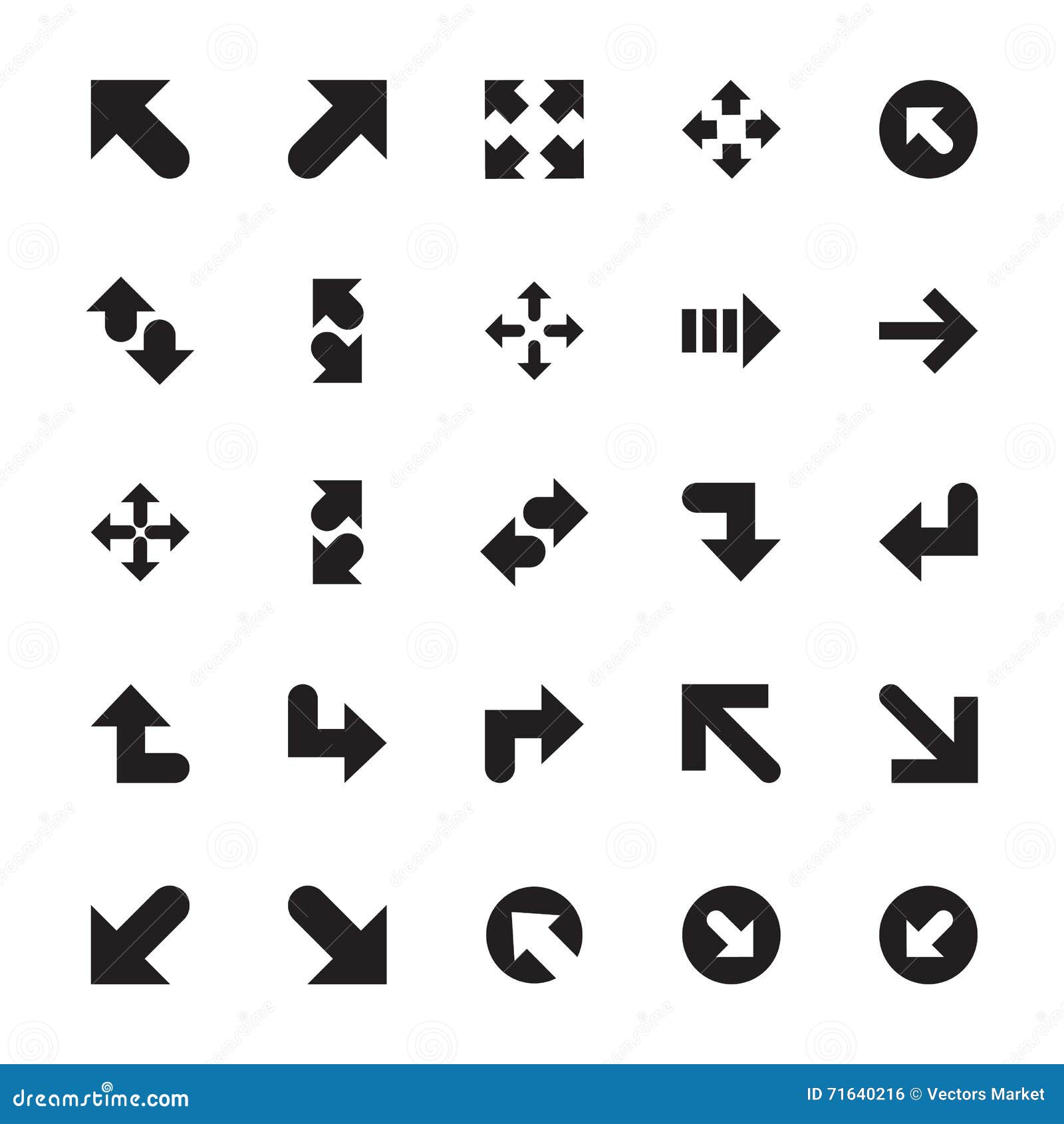 Mini Arrows Vector Icons 8 stock illustration. Illustration of dots ...