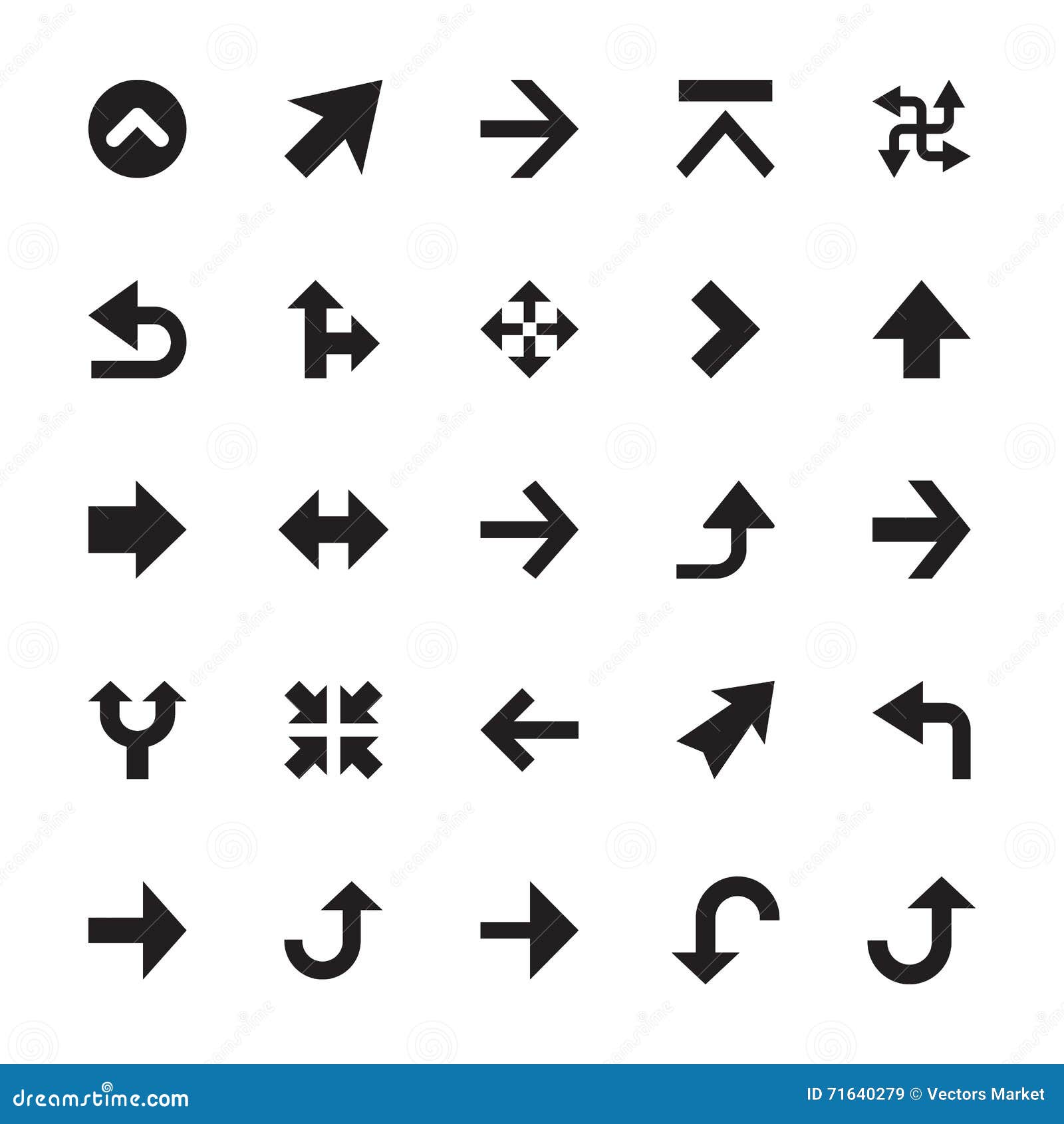 Mini Arrows Vector Icons 3 stock illustration. Illustration of arrow ...