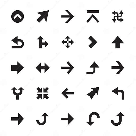 Mini Arrows Vector Icons 3 stock illustration. Illustration of arrow ...