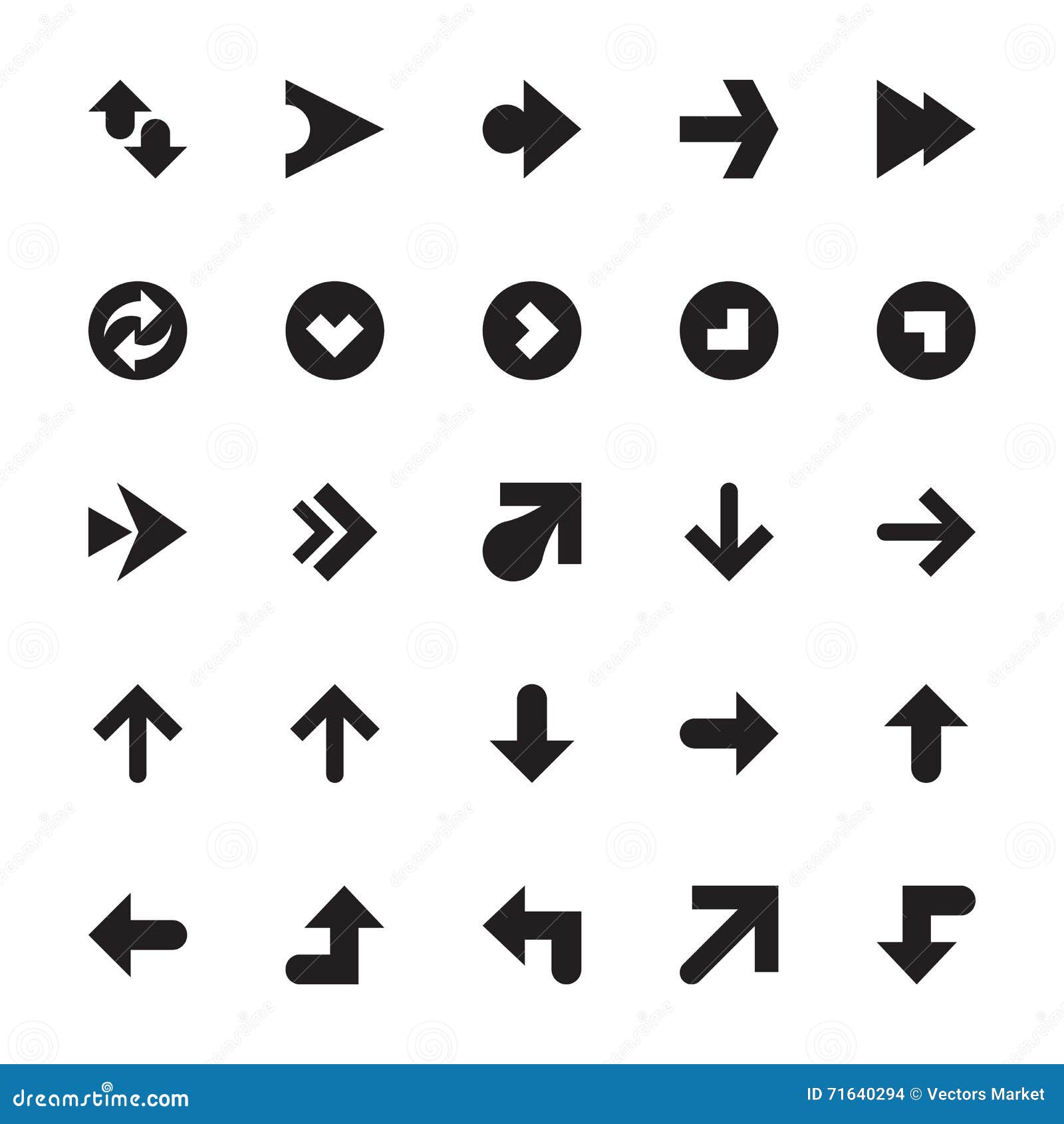 Mini Arrows Vector Icons 7 stock illustration. Illustration of download ...