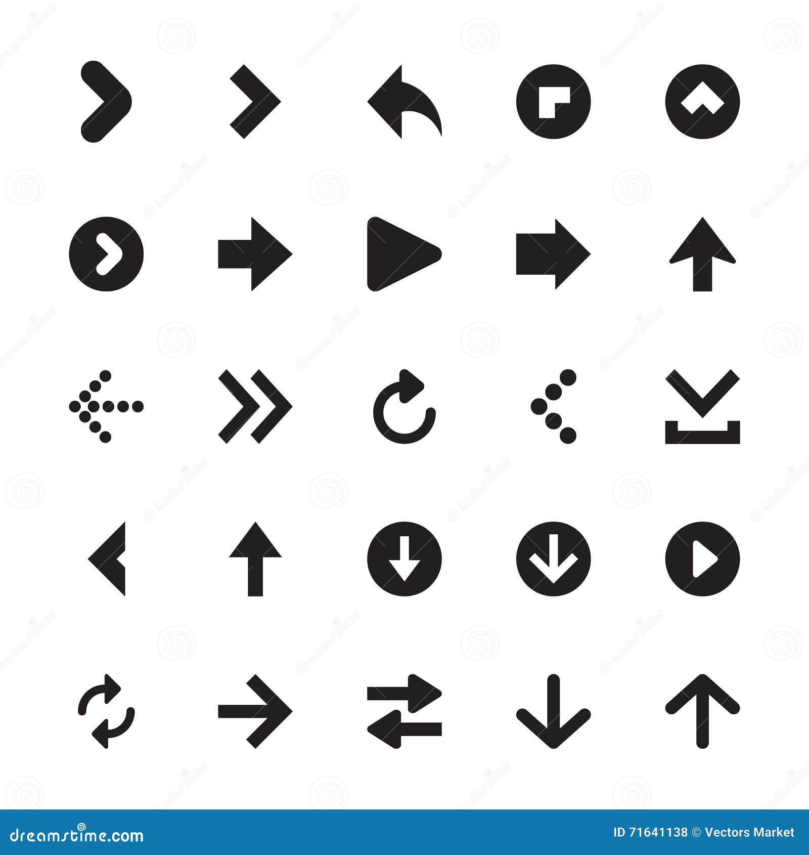 Mini Arrows Vector Icons stock illustration. Illustration of midpoint ...