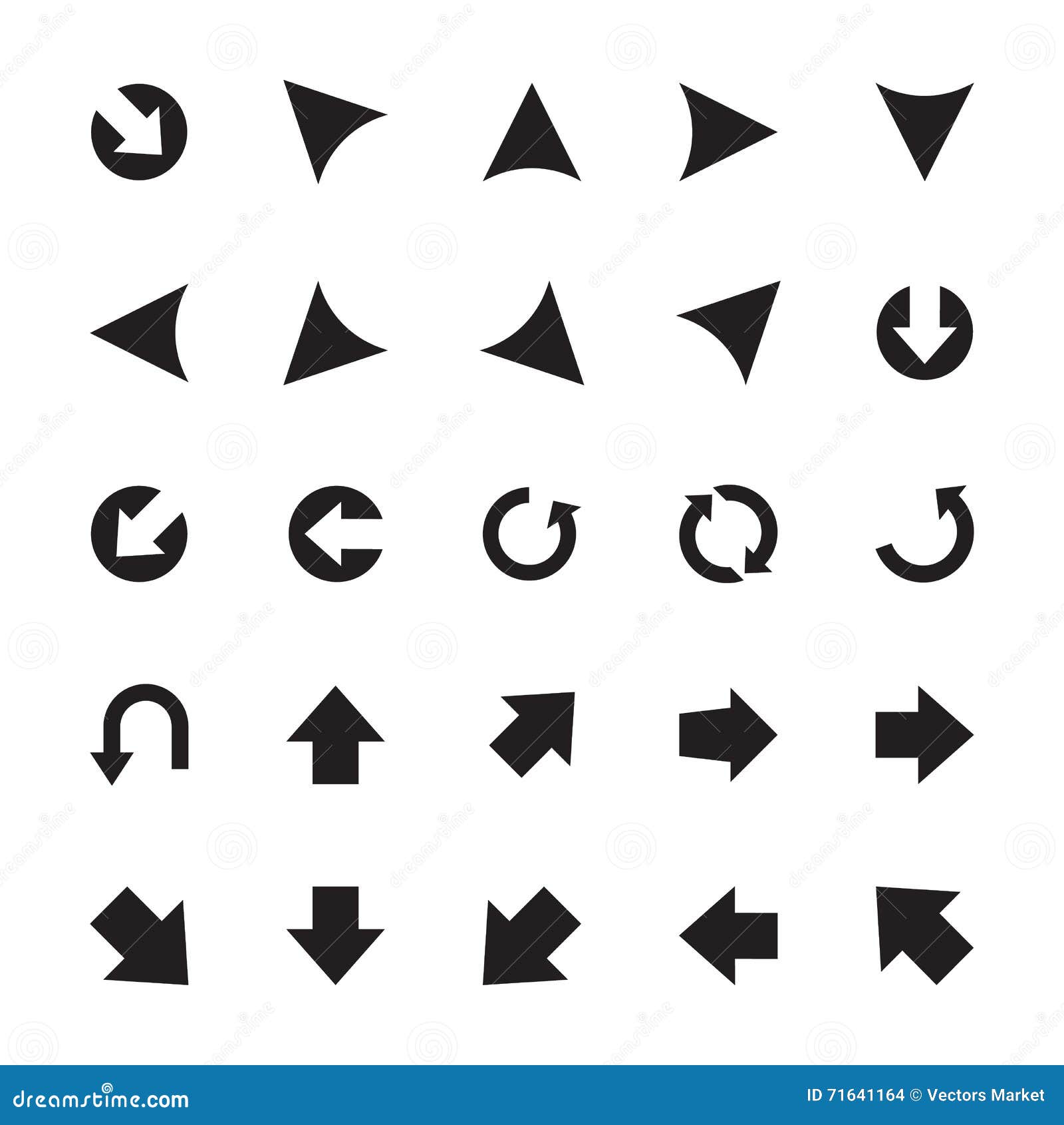 Mini Arrows Vector Icons 6 stock illustration. Illustration of pointer ...
