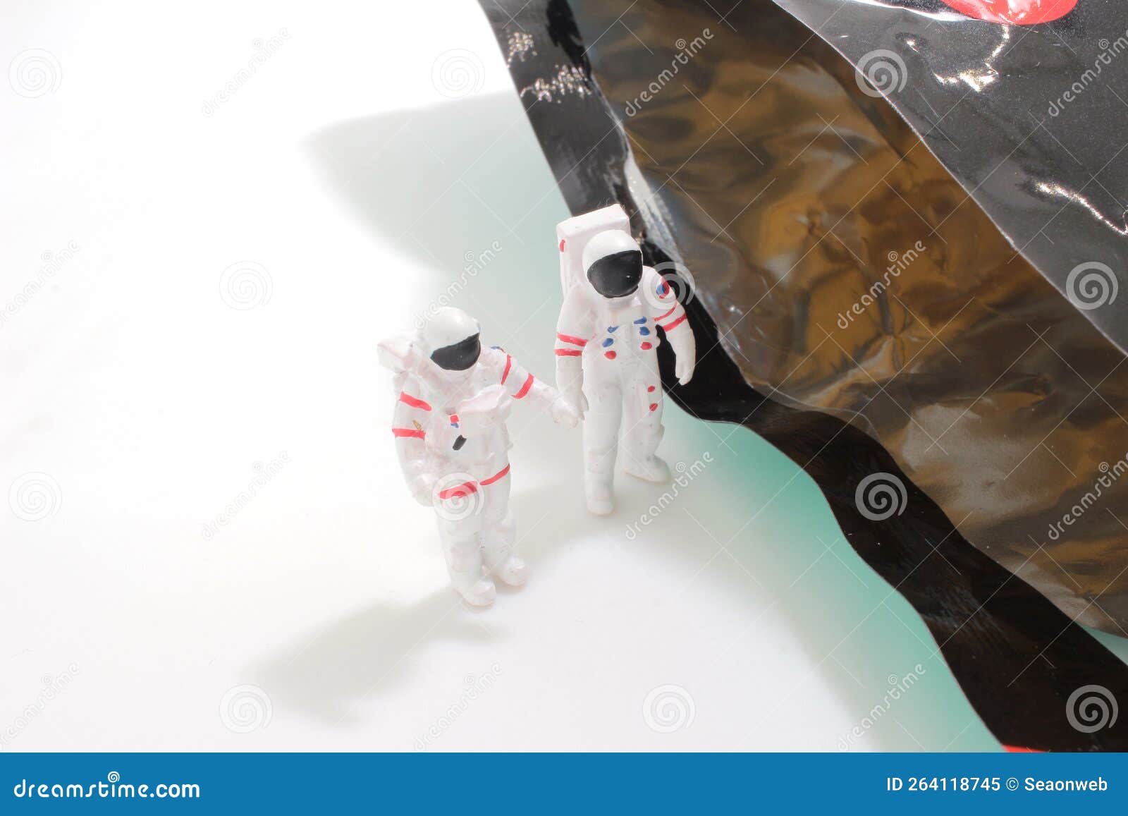A Mini Astronaut Out of the Package Stock Image - Image of american ...