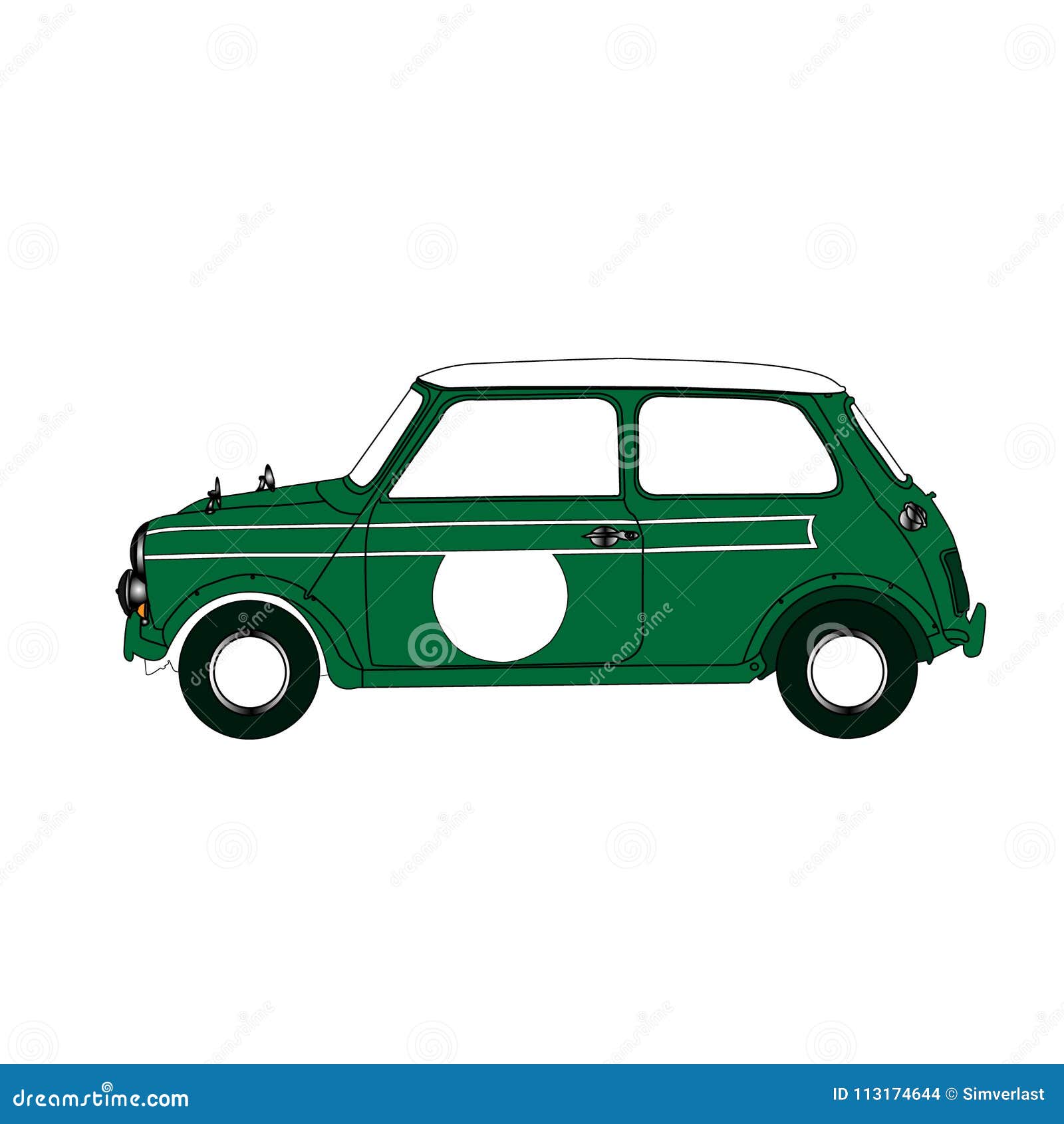 Mini Austin Cooper En Vector Imagen de archivo editorial - Ilustración ...