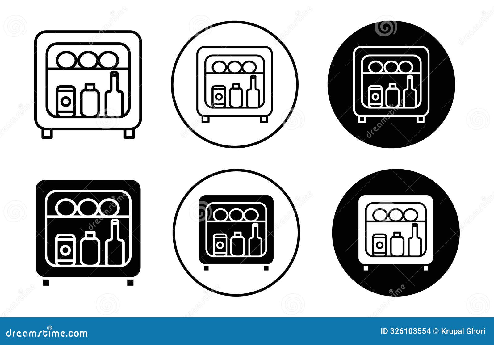 Mini Bar Vector Icon Mark Set Symbol for Web Application Stock Vector ...