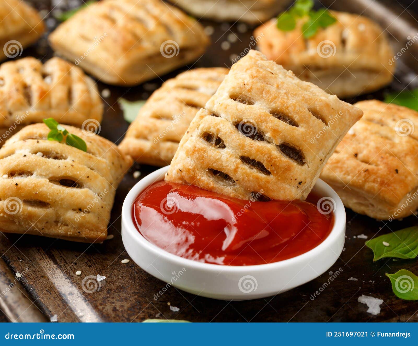 Mini Beef Patties with Vegetables and Red Wine Wrapped in Puff Pastry ...