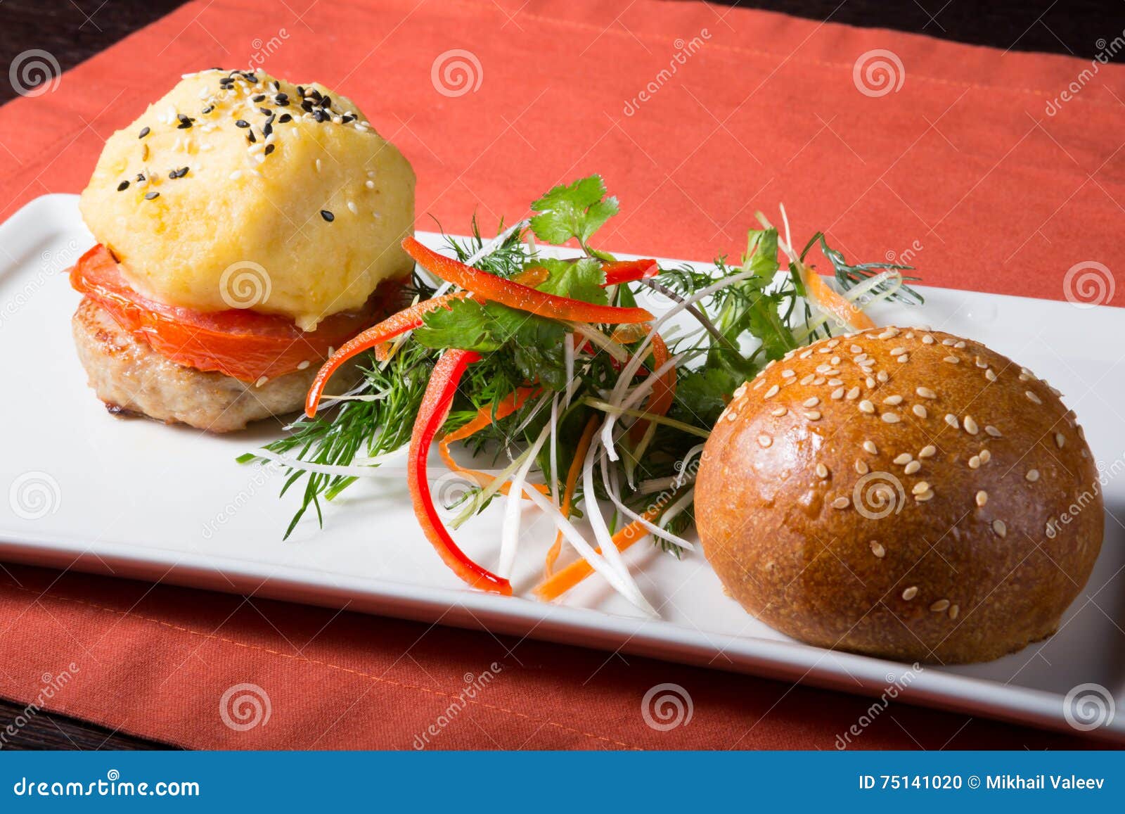 Mini Beef Steaks with Mashed Potatoes Stock Photo - Image of steak ...