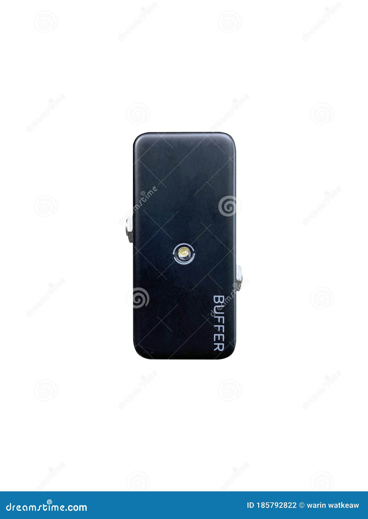 Mini Black Buffer Stomp Box Guitar Effect on White with Clipping Path ...
