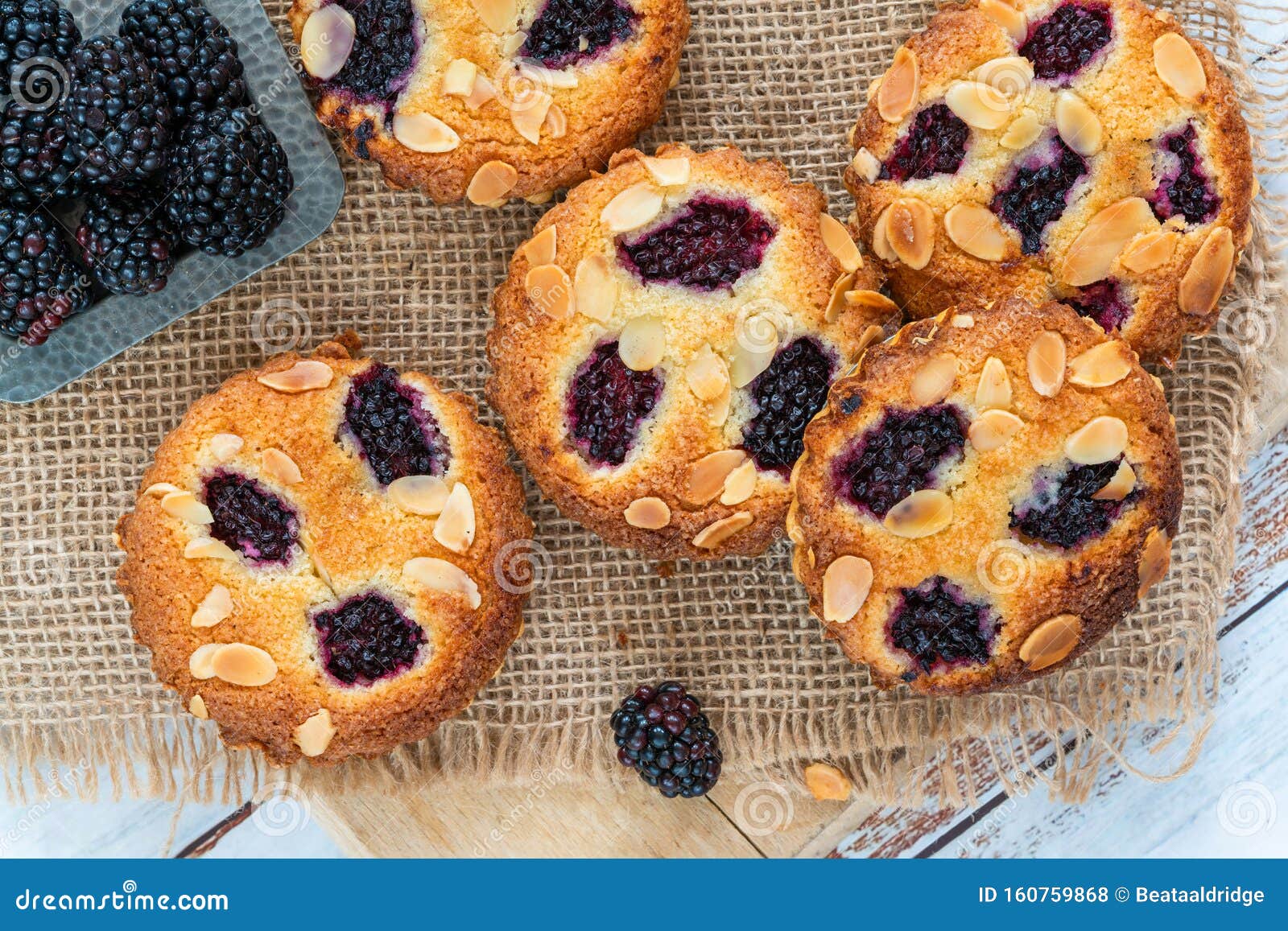 Mini Blackberry Bakewell Tarts Stock Photo - Image of crust, bakewell ...