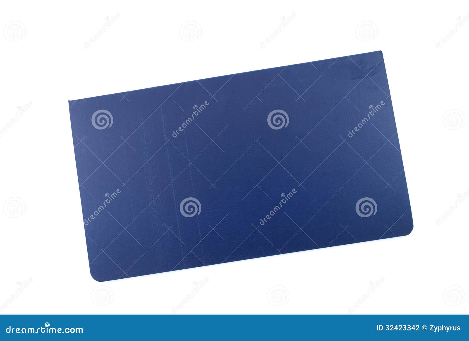 Mini Blue Cover Page Long Shape Notebook Stock Photo - Image of line ...