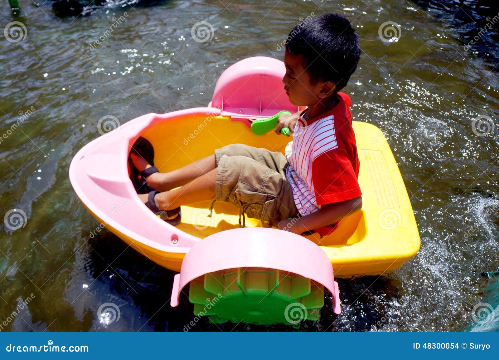 Mini boat editorial stock image. Image of central, java - 48300054