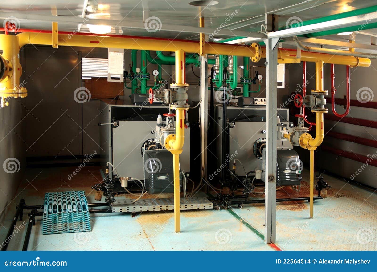 Mini boiler. stock photo. Image of plant, burn, basement - 22564514