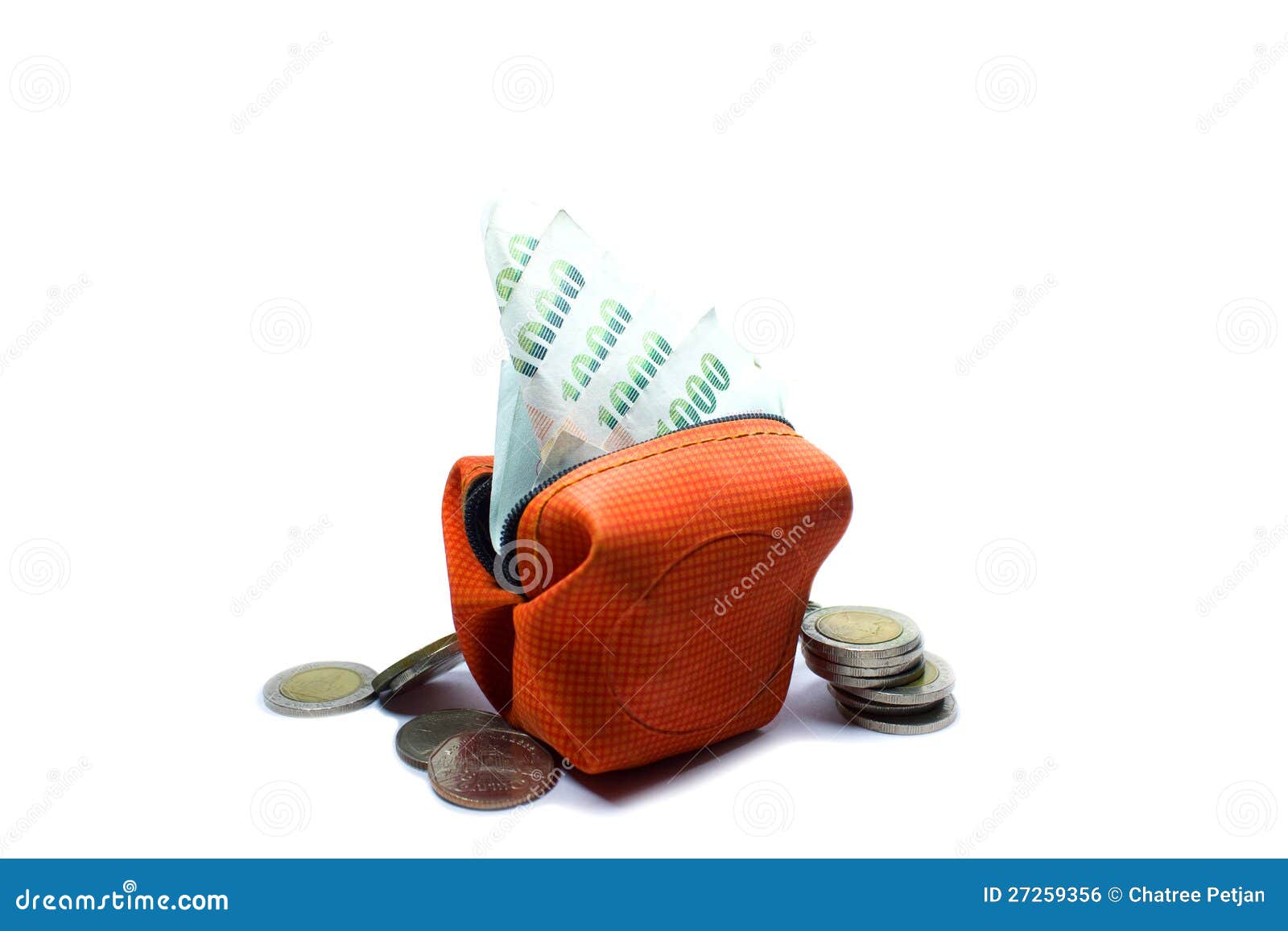 Mini bolsillo del dinero foto de archivo. Imagen de rojo - 27259356