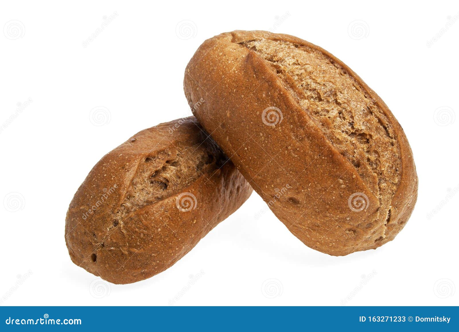 Mini Bread on a White Background Stock Image - Image of close ...