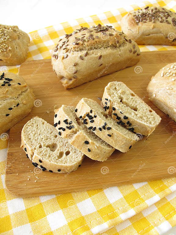 Mini Breads stock image. Image of snack, cakes, black - 25786627