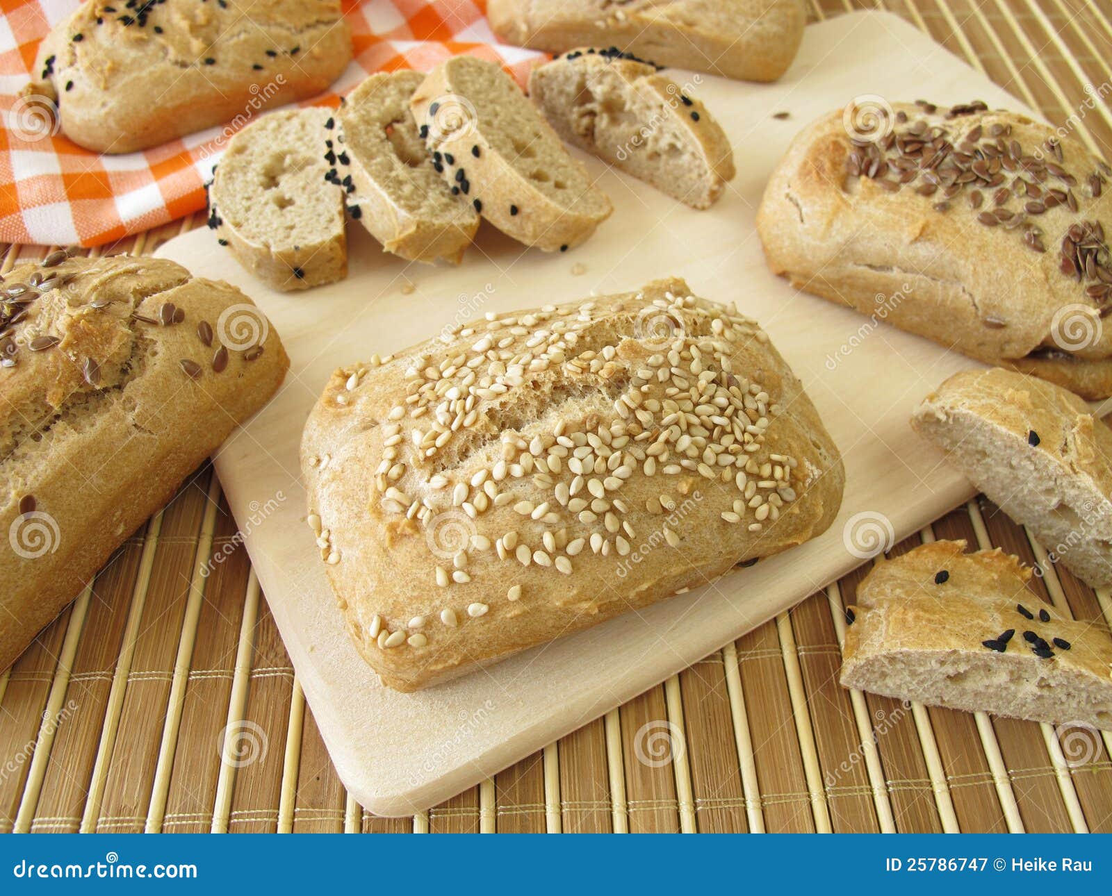 Mini Breads stock image. Image of baked, roll, seed, linseed - 25786747