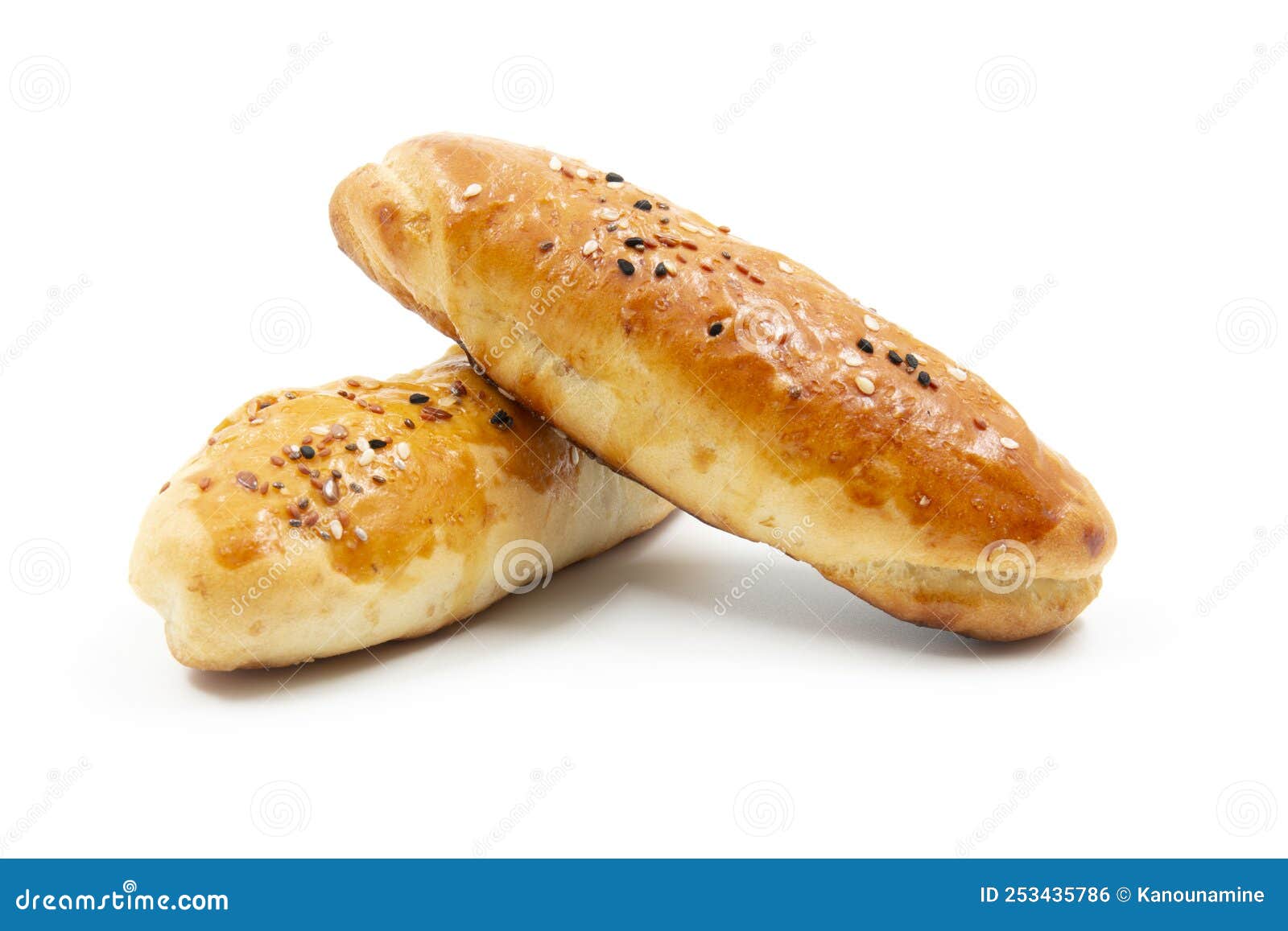 Mini Breads Isolated on White Background Stock Photo - Image of flavour ...