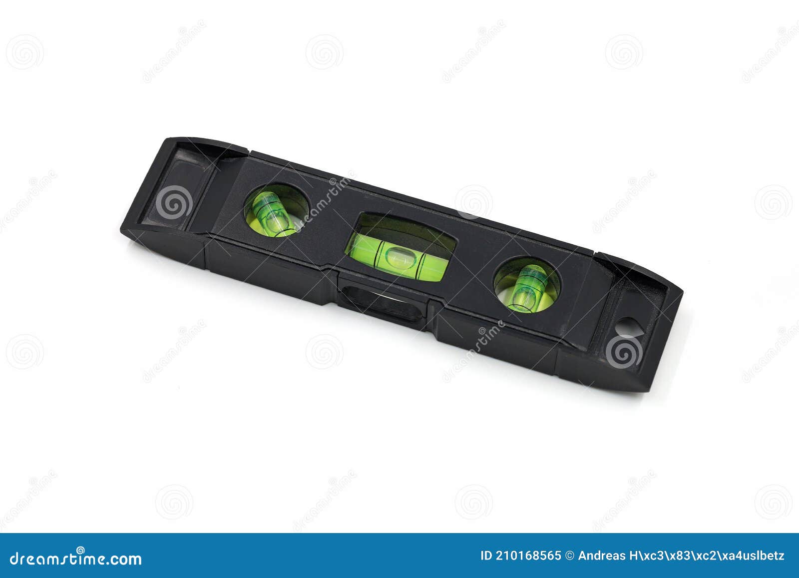 Mini Bubble Spirit Level Black Isolated on White Background Stock Image ...