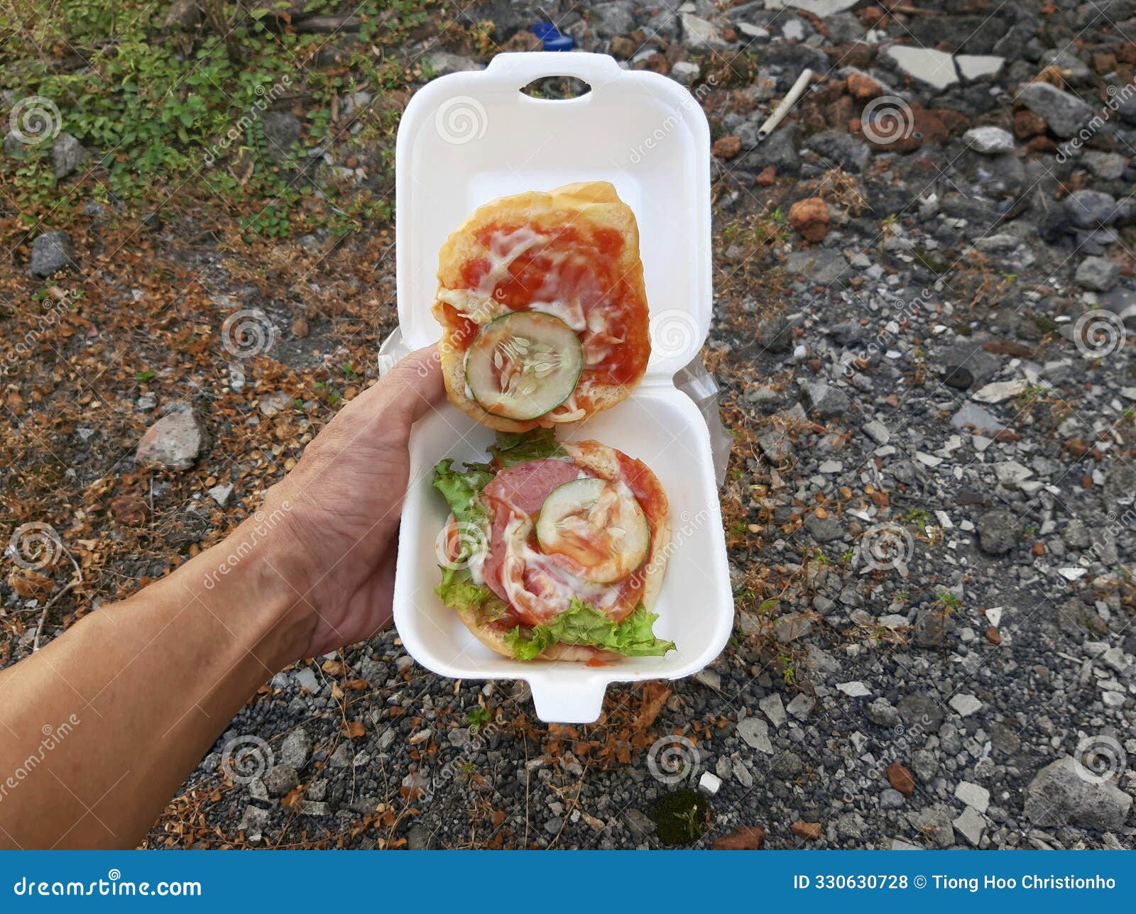 Mini Burger in Box stock photo. Image of closeup, famous - 330630728