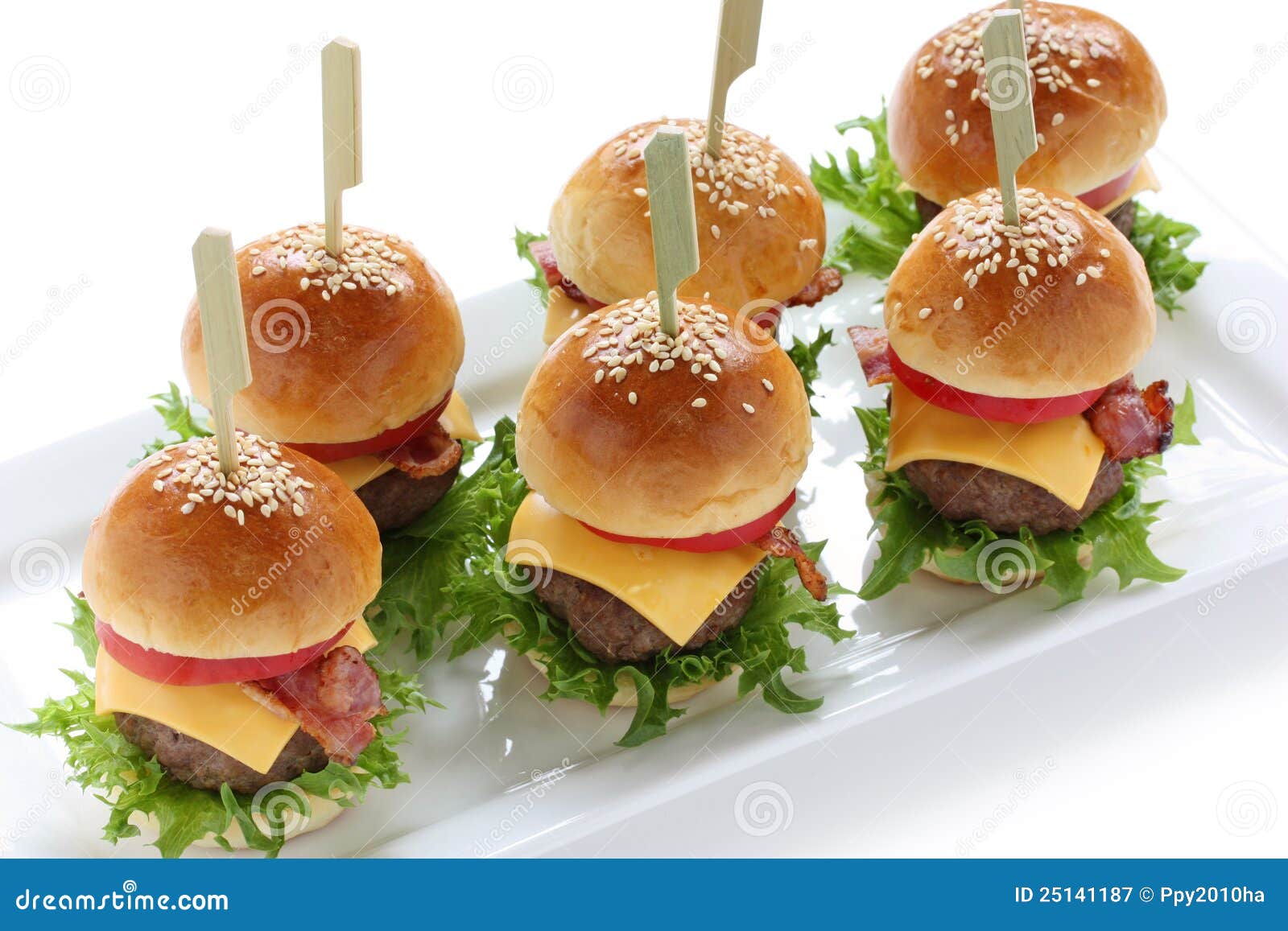 Mini burgers stock image. Image of cheddar, healthy, close - 25141187