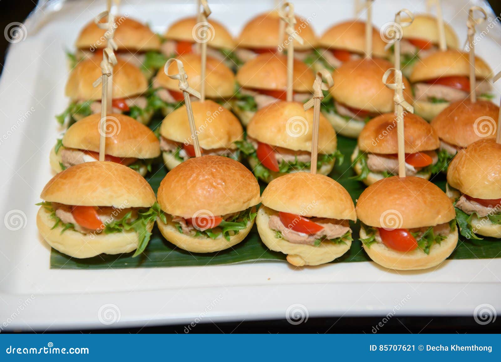 Mini burgers stock image. Image of bread, meal, pattern - 85707621