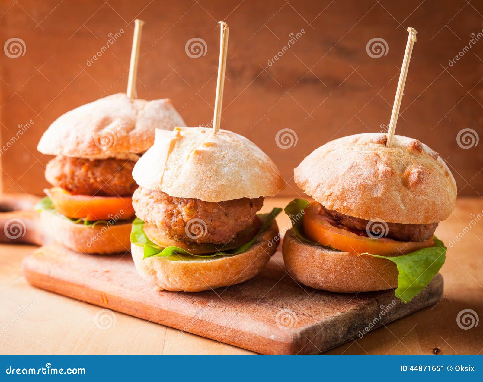 Mini burgers stock image. Image of lettuce, hamburger - 44871651