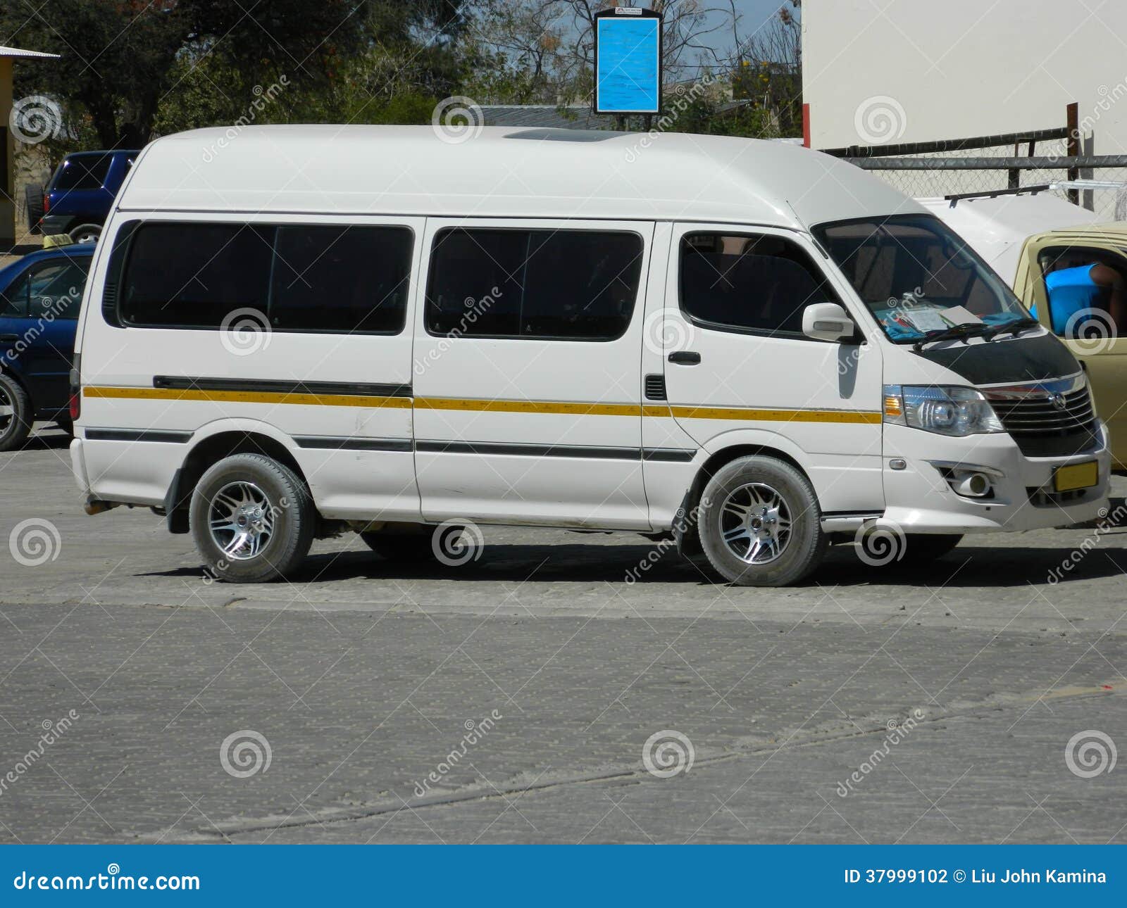 Mini Bus stock photo. Image of yellow, parking, white - 37999102