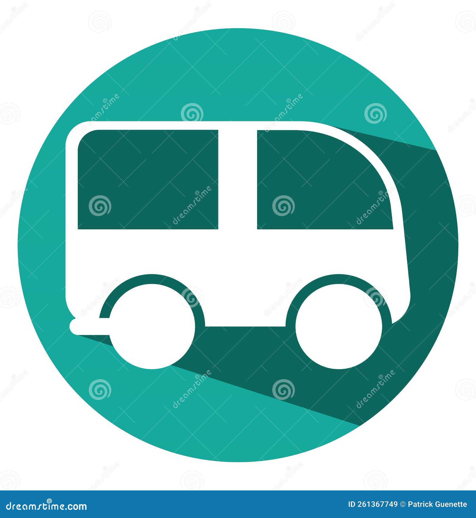Mini bus, icon stock vector. Illustration of transport - 261367749
