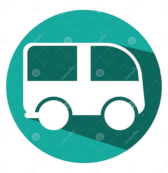 Mini bus, icon stock vector. Illustration of transport - 261367749