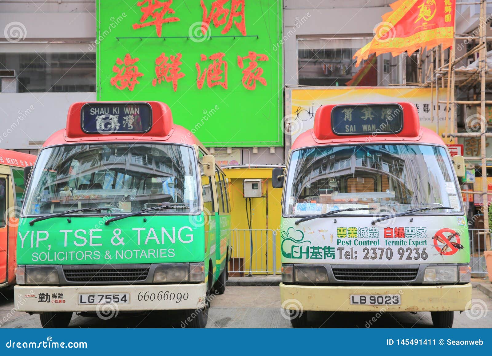 Mini Buses Lining Up, Waiting for Passengers Editorial Photo - Image of ...