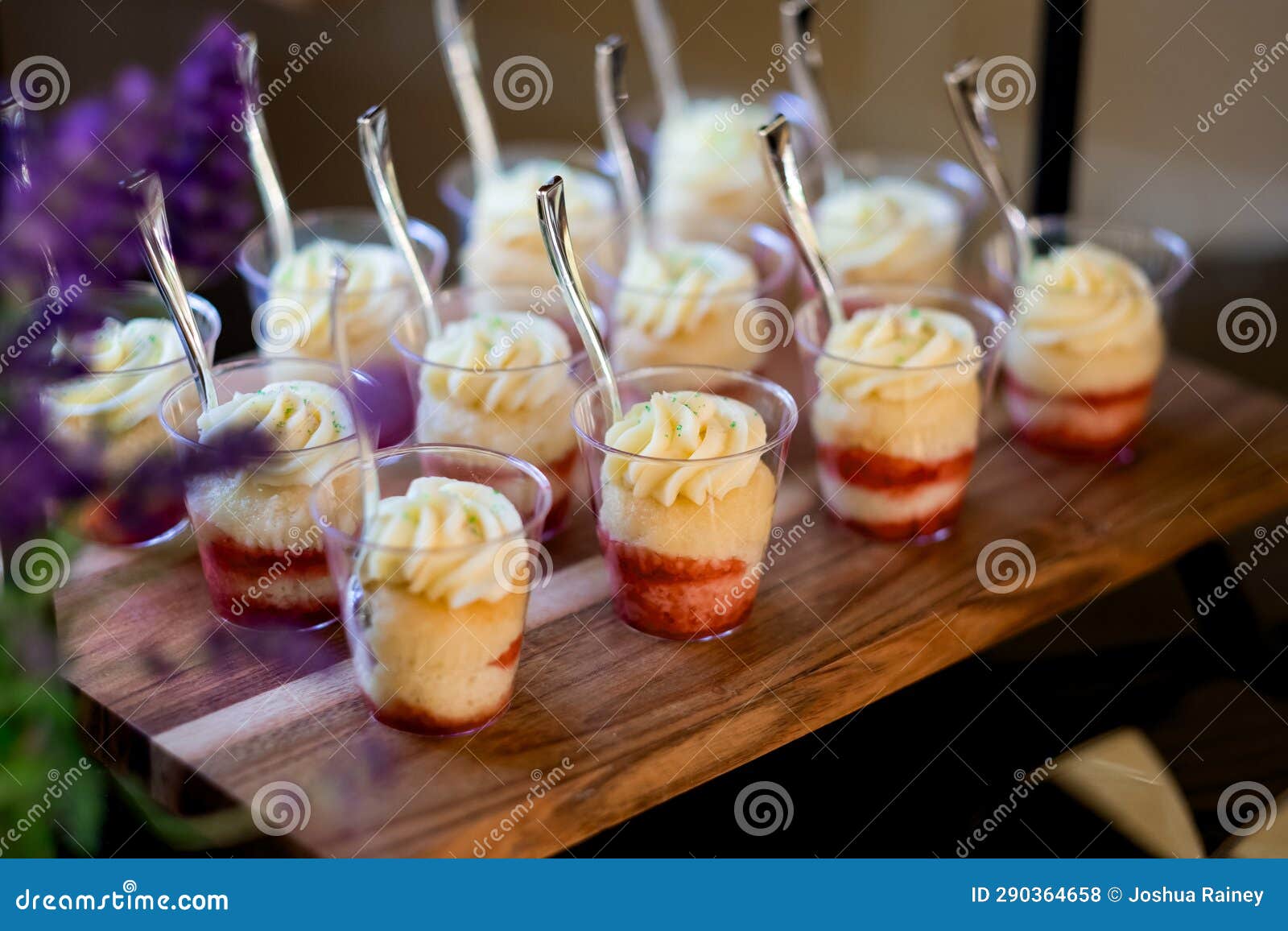 Mini Cake Cups at Wedding Reception Stock Photo - Image of fancy, cakes ...