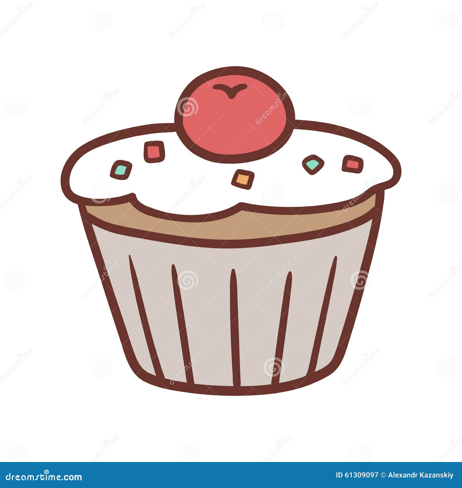 Mini cake stock vector. Illustration of event, candy - 61309097