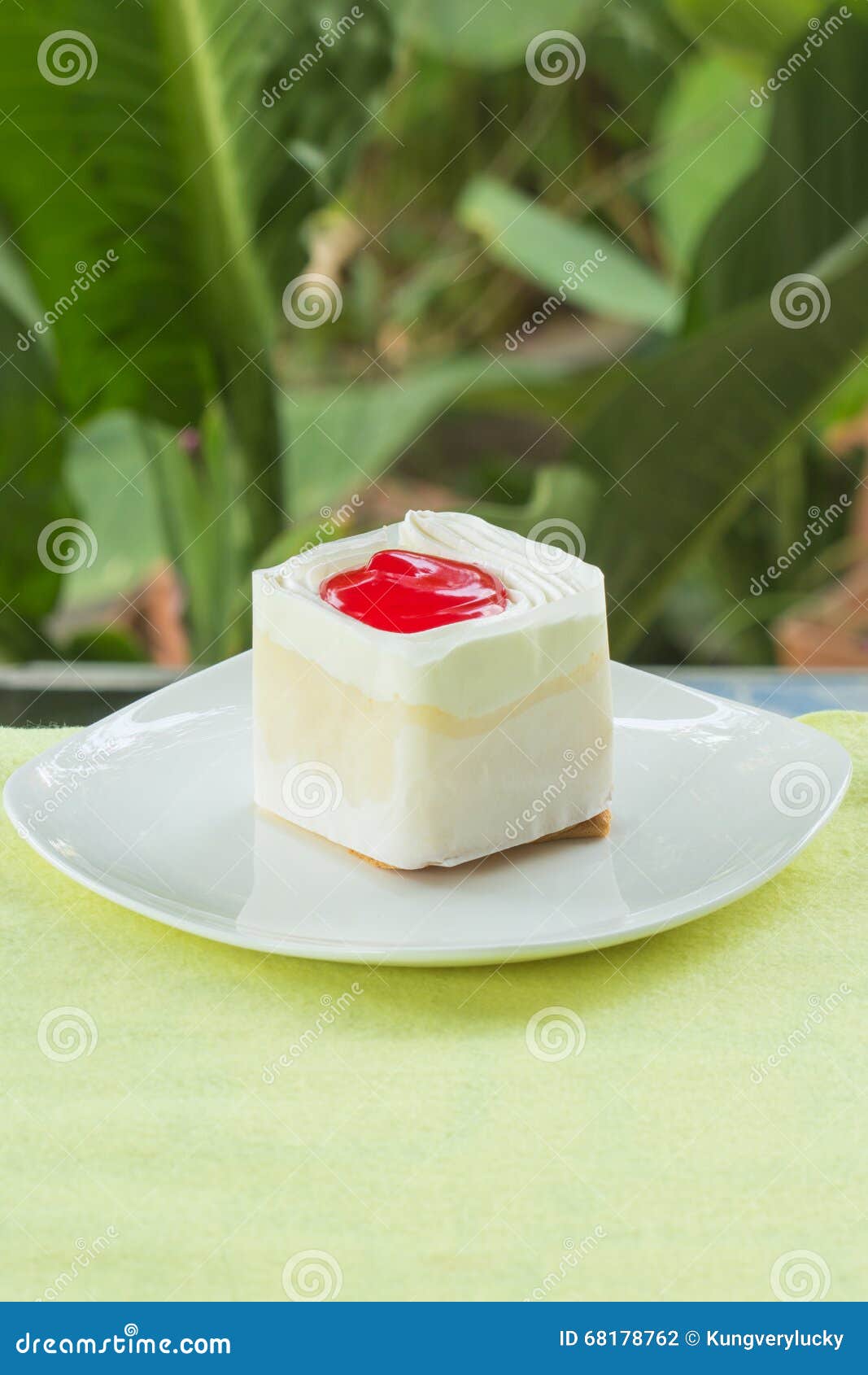 Mini Cake with Strawberry Jam Topping Stock Photo - Image of ricotta ...