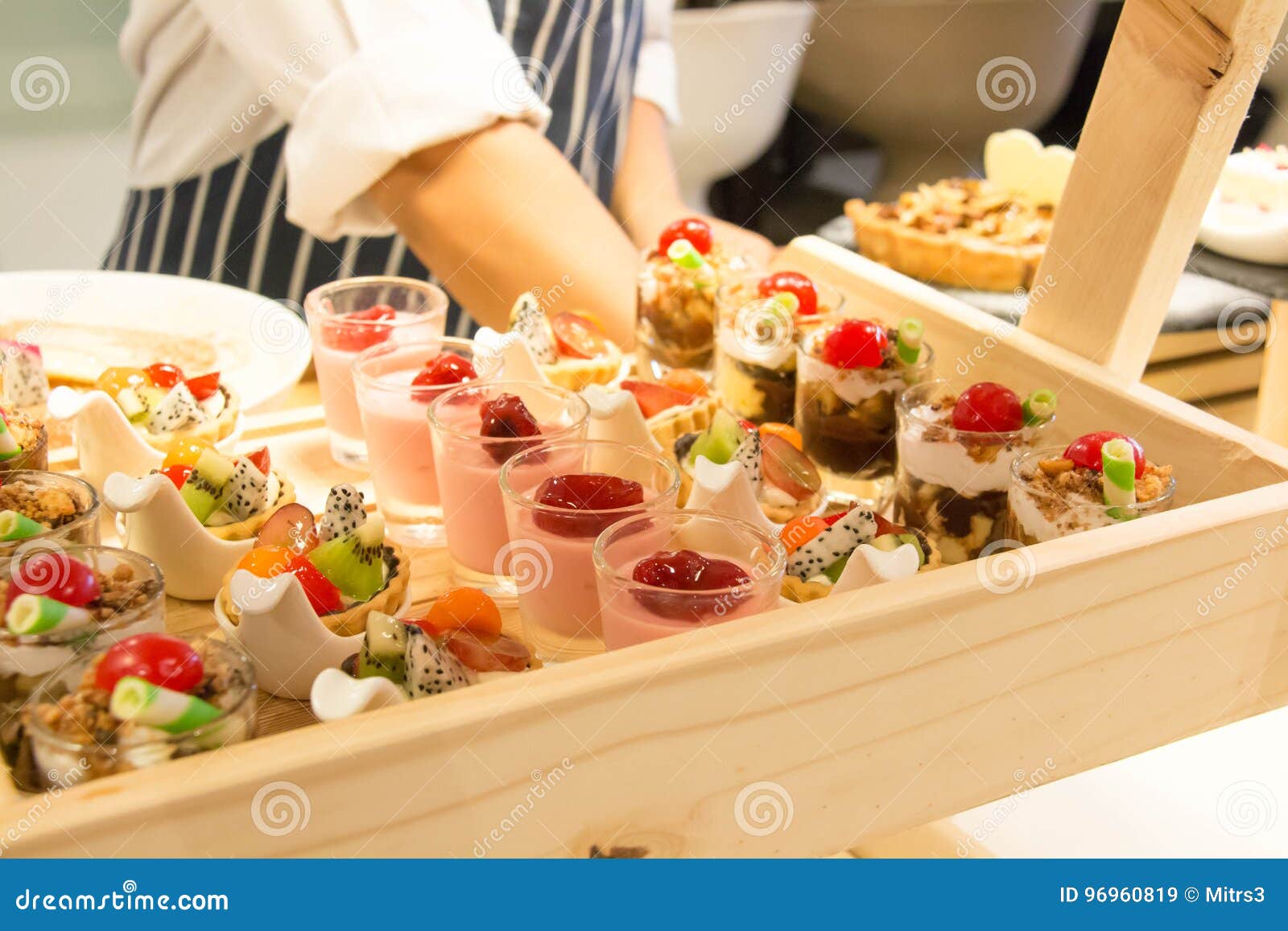 Mini cake on the table stock image. Image of snack, party - 96960819
